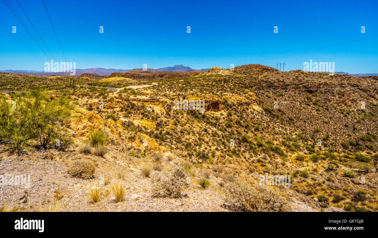 Desert Landscape of Tonto National Forest along the Apache Trail in ...