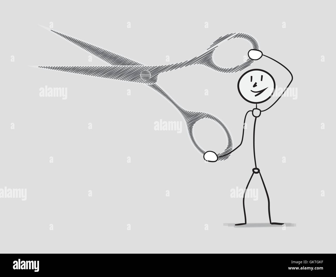 man and scissors Stock Vector Image & Art - Alamy