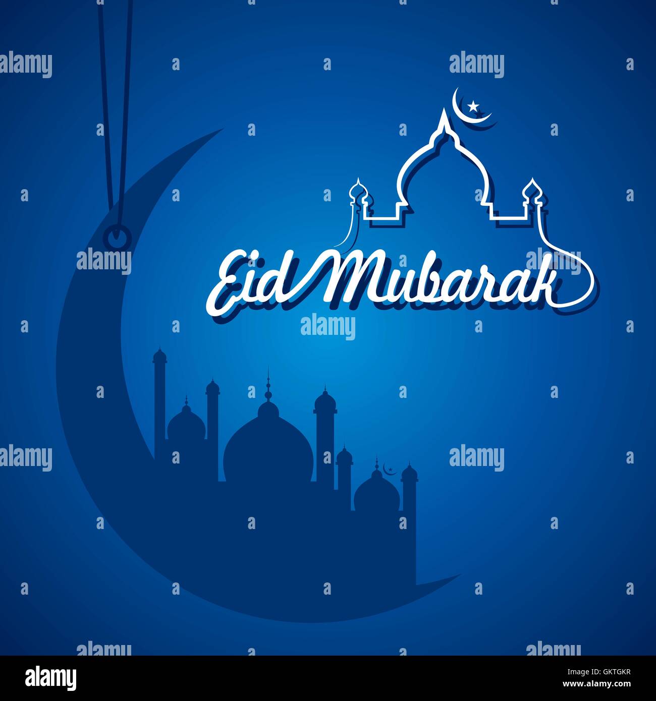 Creative Eid greeting vector illustration Stock Vector Image & Art - Alamy