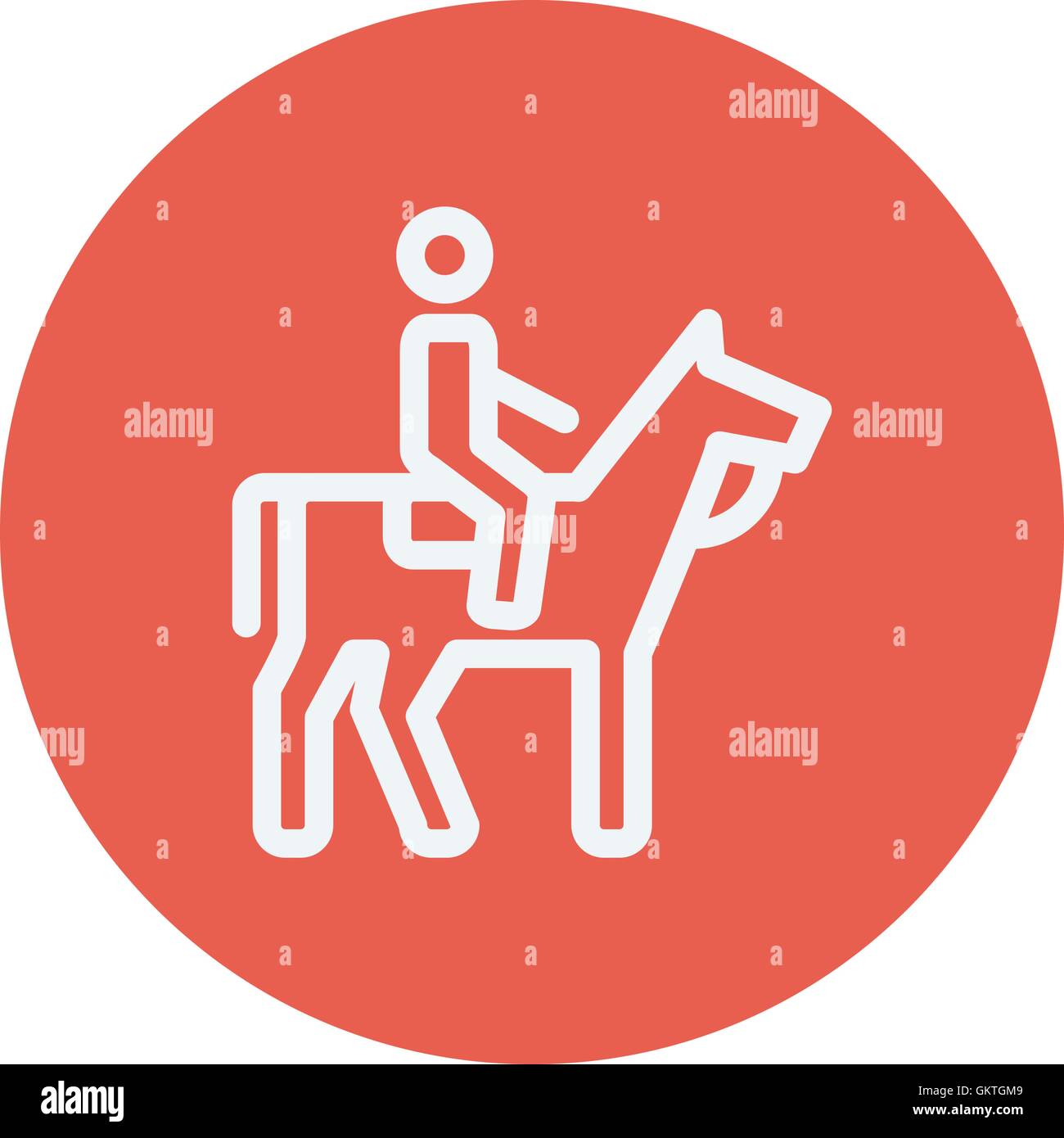 Horse riding thin line icon Stock Vector Image & Art - Alamy