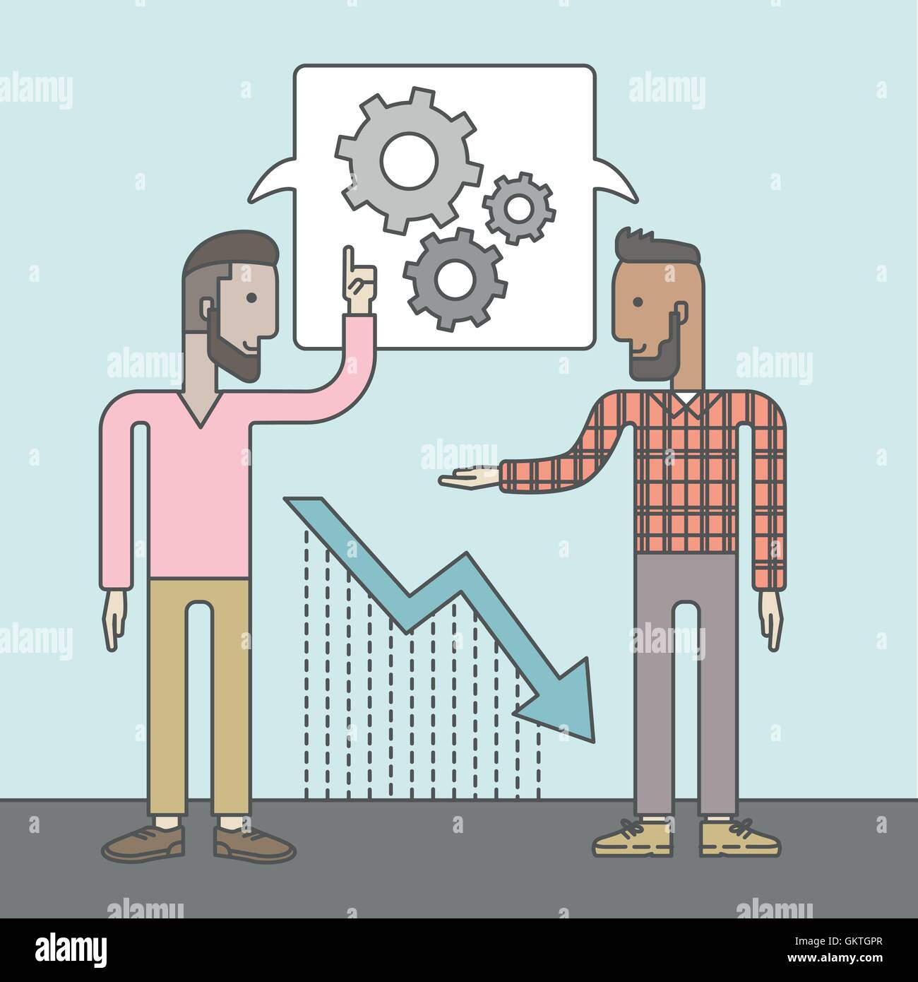 Office brainstorming cartoon Stock Vector Images - Alamy