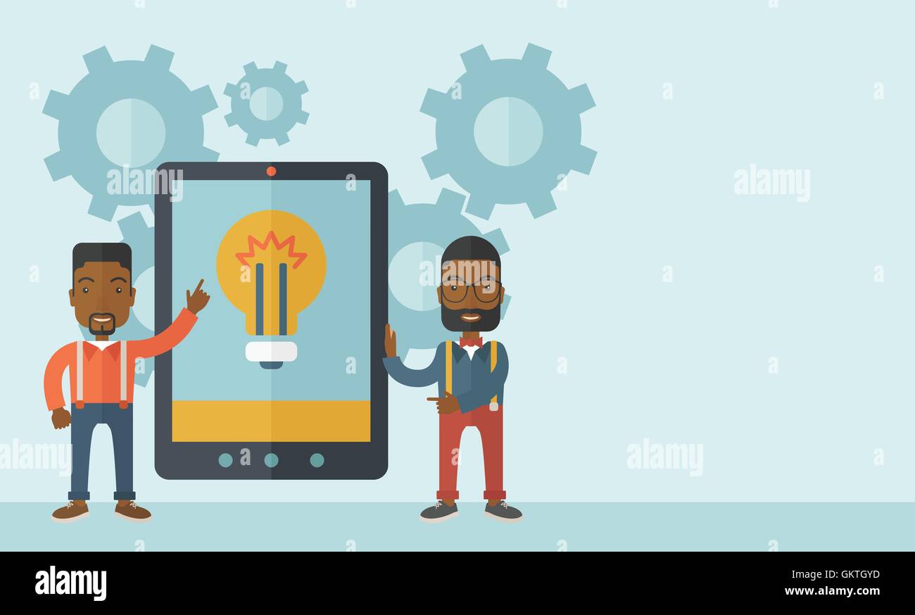 Businessmen using technology business Stock Vector Images - Alamy