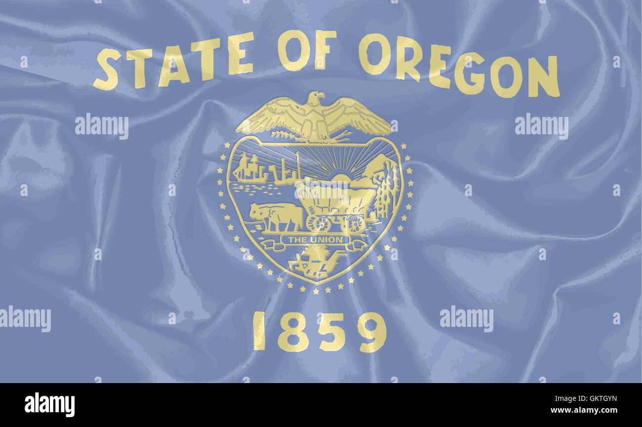 Oregon State Silk Flag Stock Vector Image & Art - Alamy