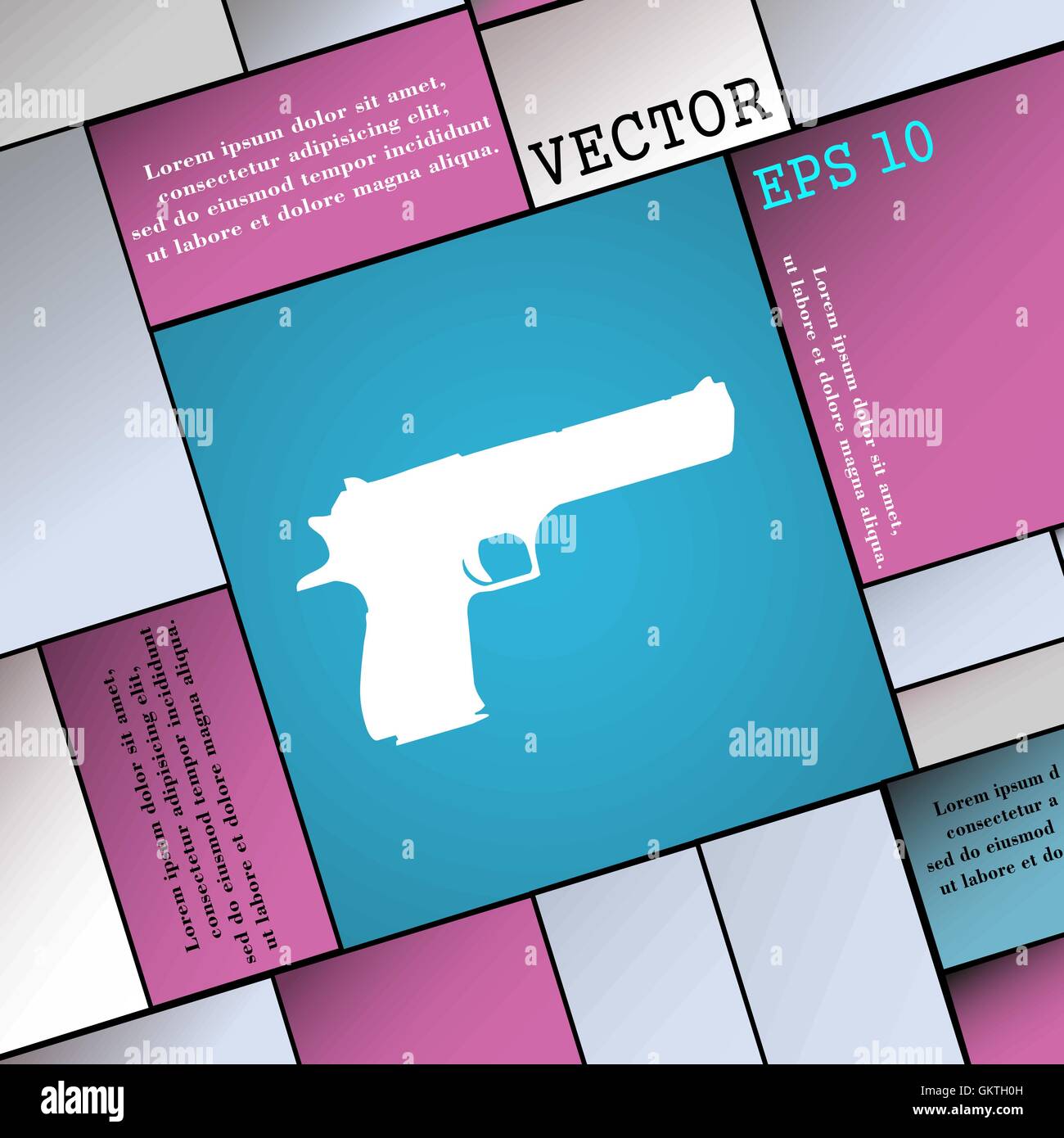 Artillery gun icon flat Stock Vector Images - Alamy