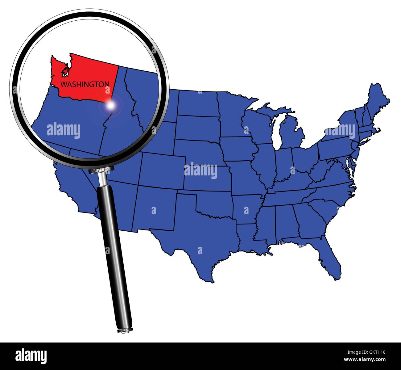 Washington state map hi-res stock photography and images - Alamy