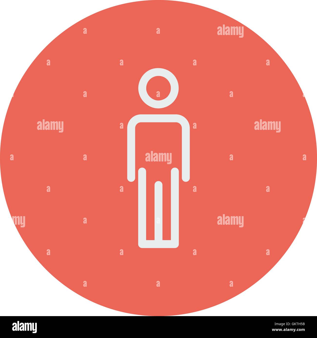 Man standing thin line icon Stock Vector Image & Art - Alamy