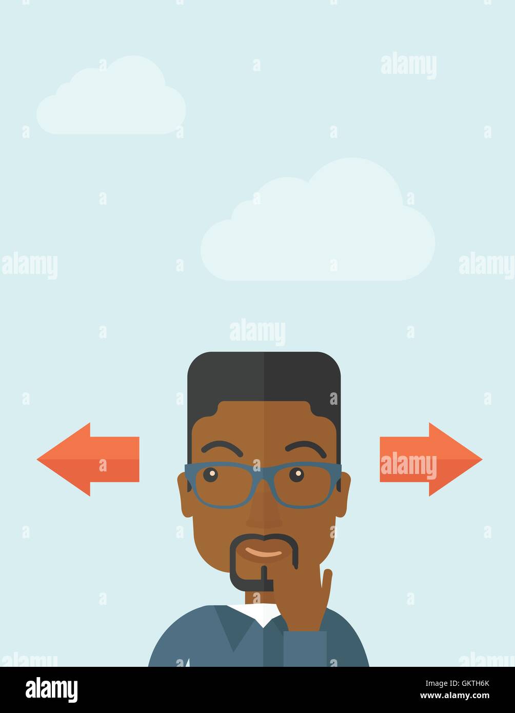 Man with arrow left and right Stock Vector Image & Art - Alamy