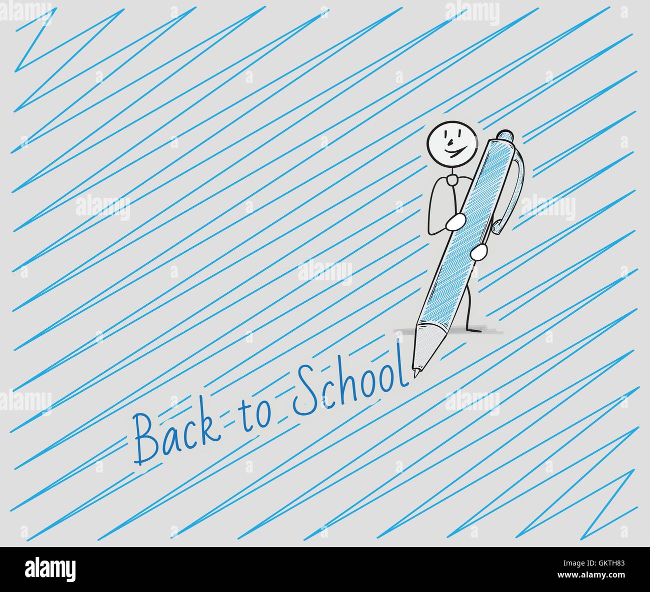 School class learning blue Stock Vector Images - Alamy