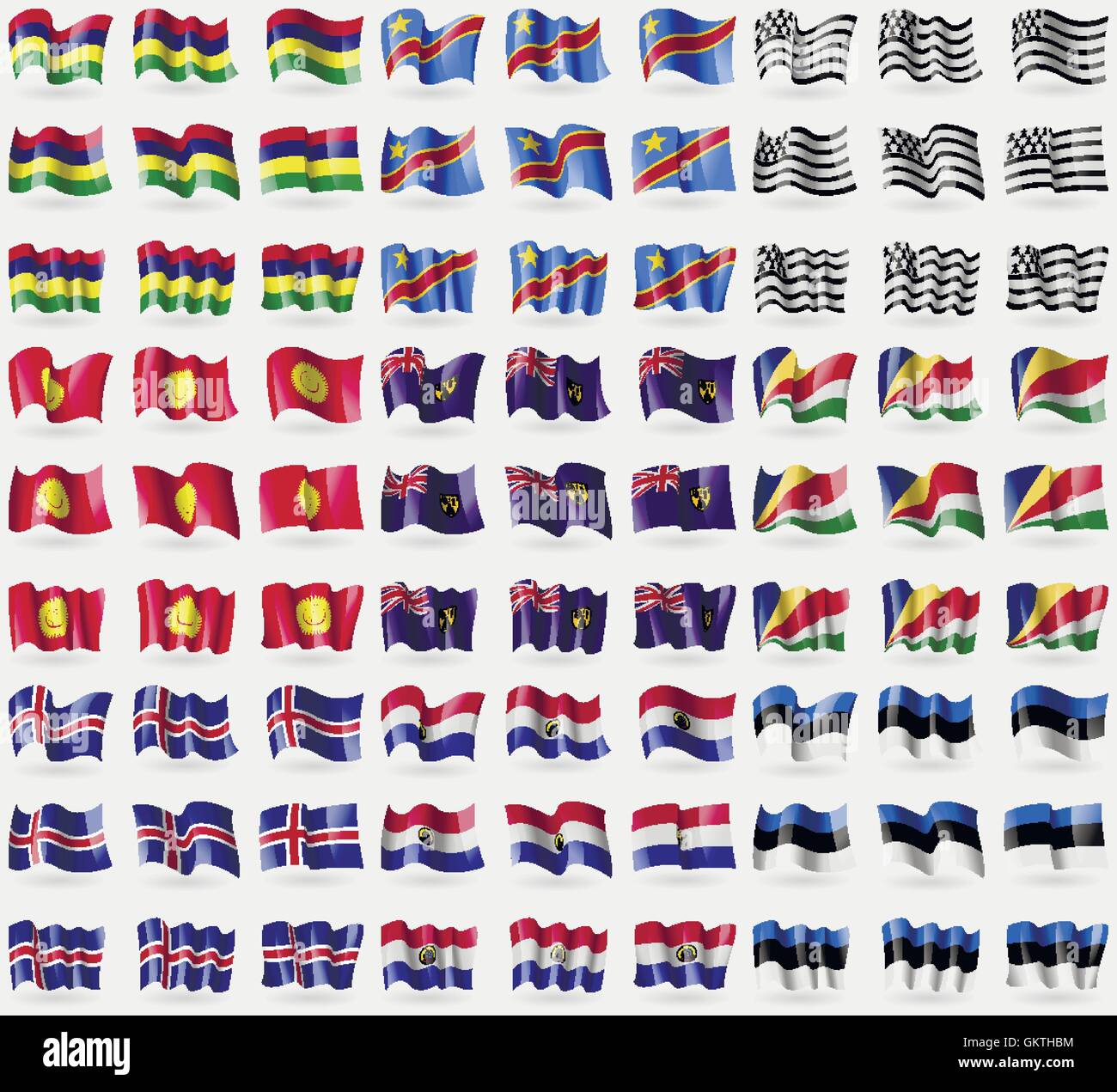Mauritius, Congo Democratic Republic, Brittany, Kyrgyzstan, Turks and ...