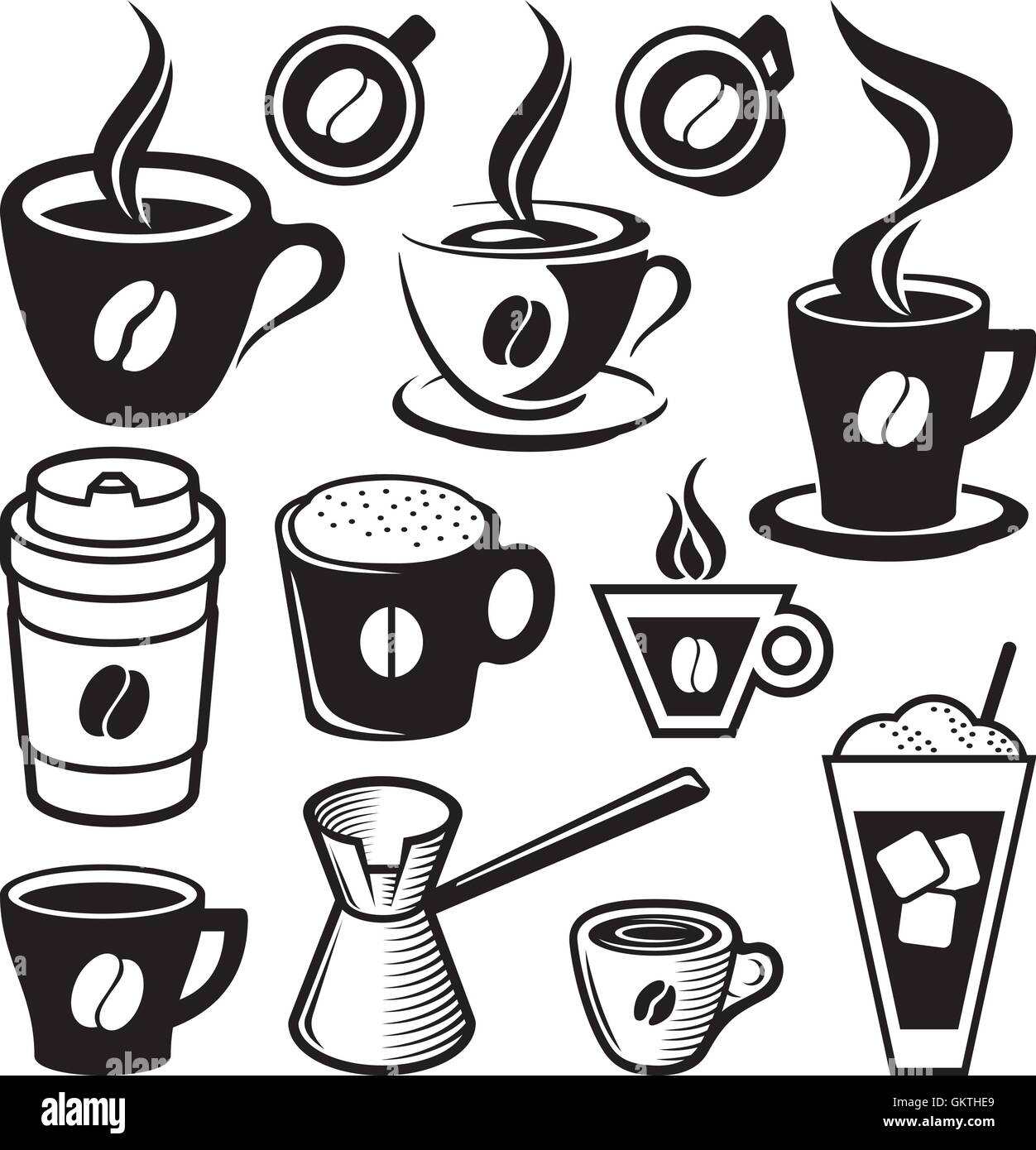 Coffee cup icons Stock Vector Image & Art - Alamy