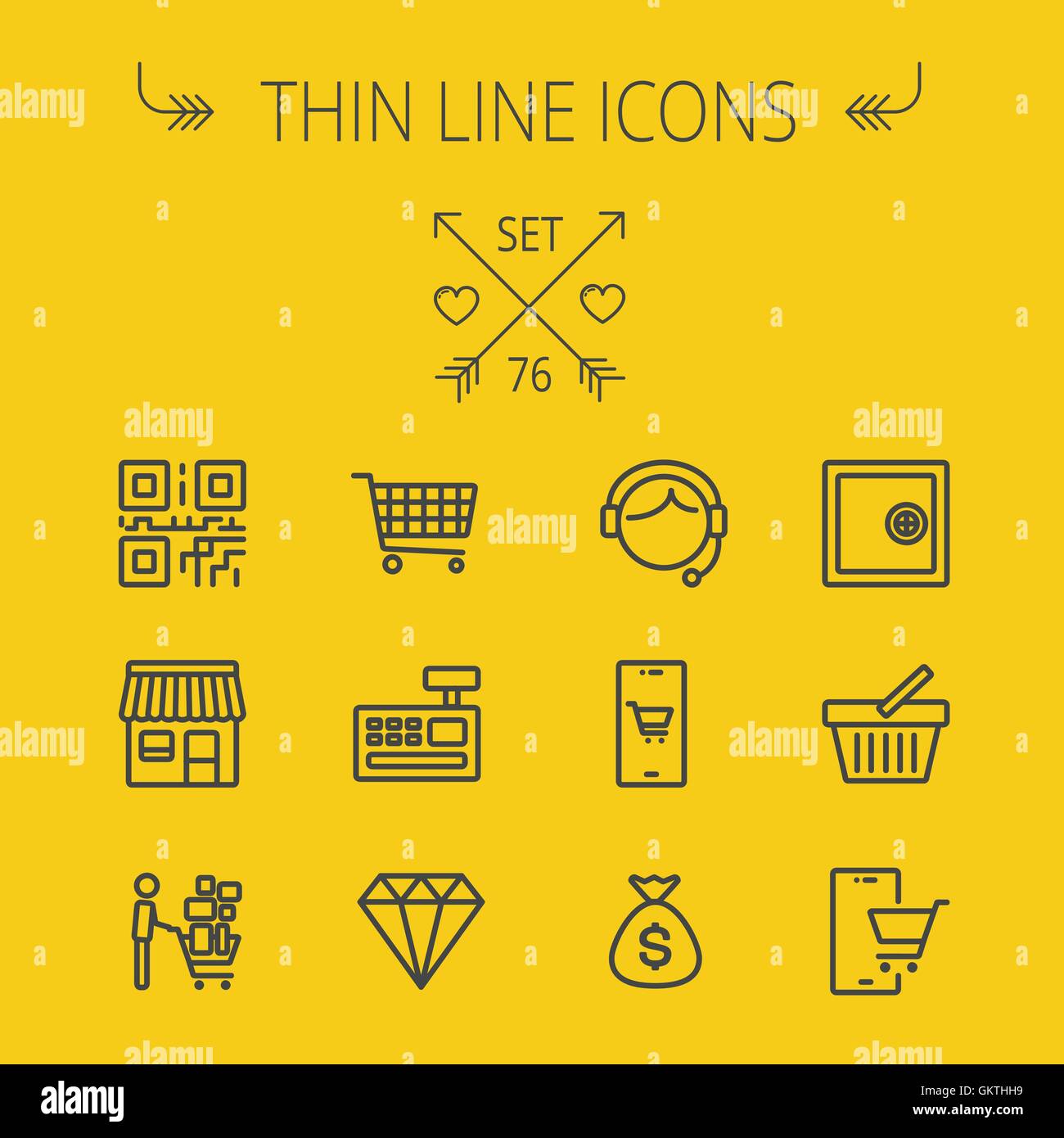 Shopping cart qr code Stock Vector Images - Alamy