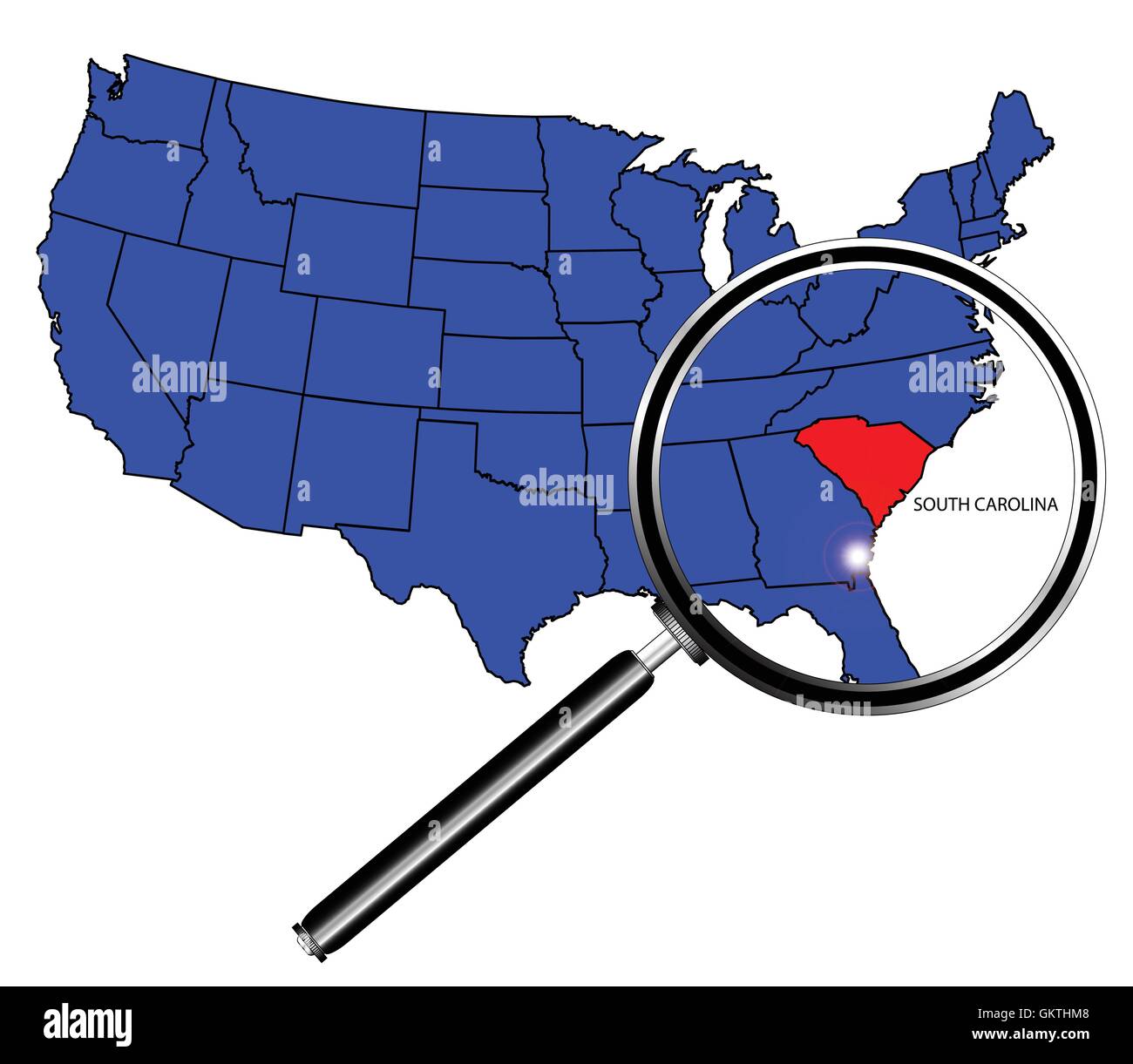 South carolina map Cut Out Stock Images & Pictures - Alamy