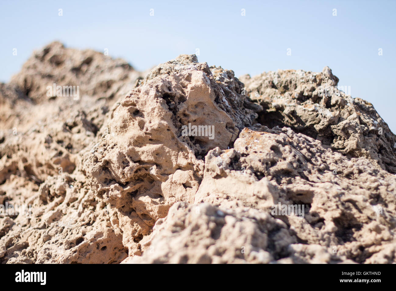 Blurry View of Rocks and Sky Stock Photo - Alamy
