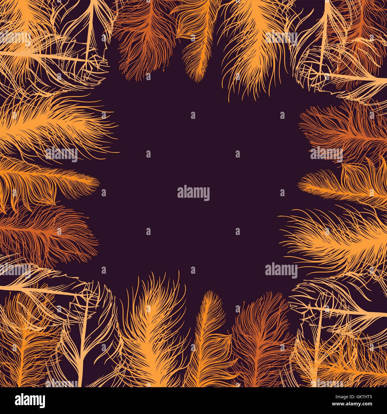 Set frame of colourful feathers. EPS background Stock Vector Image ...