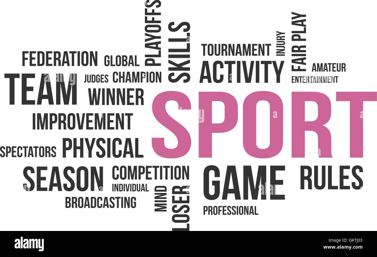 word cloud - sport Stock Vector Image & Art - Alamy