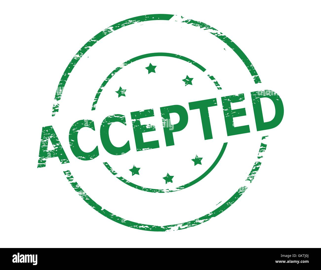 Accepted sign Stock Vector Images - Alamy