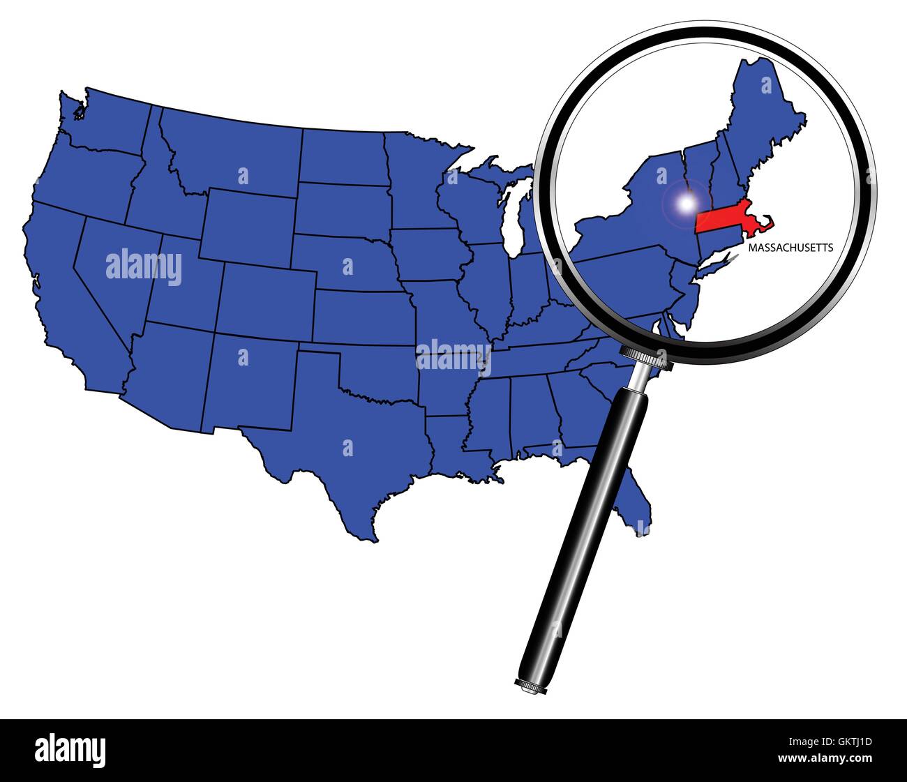 Massachusetts state map hi-res stock photography and images - Alamy