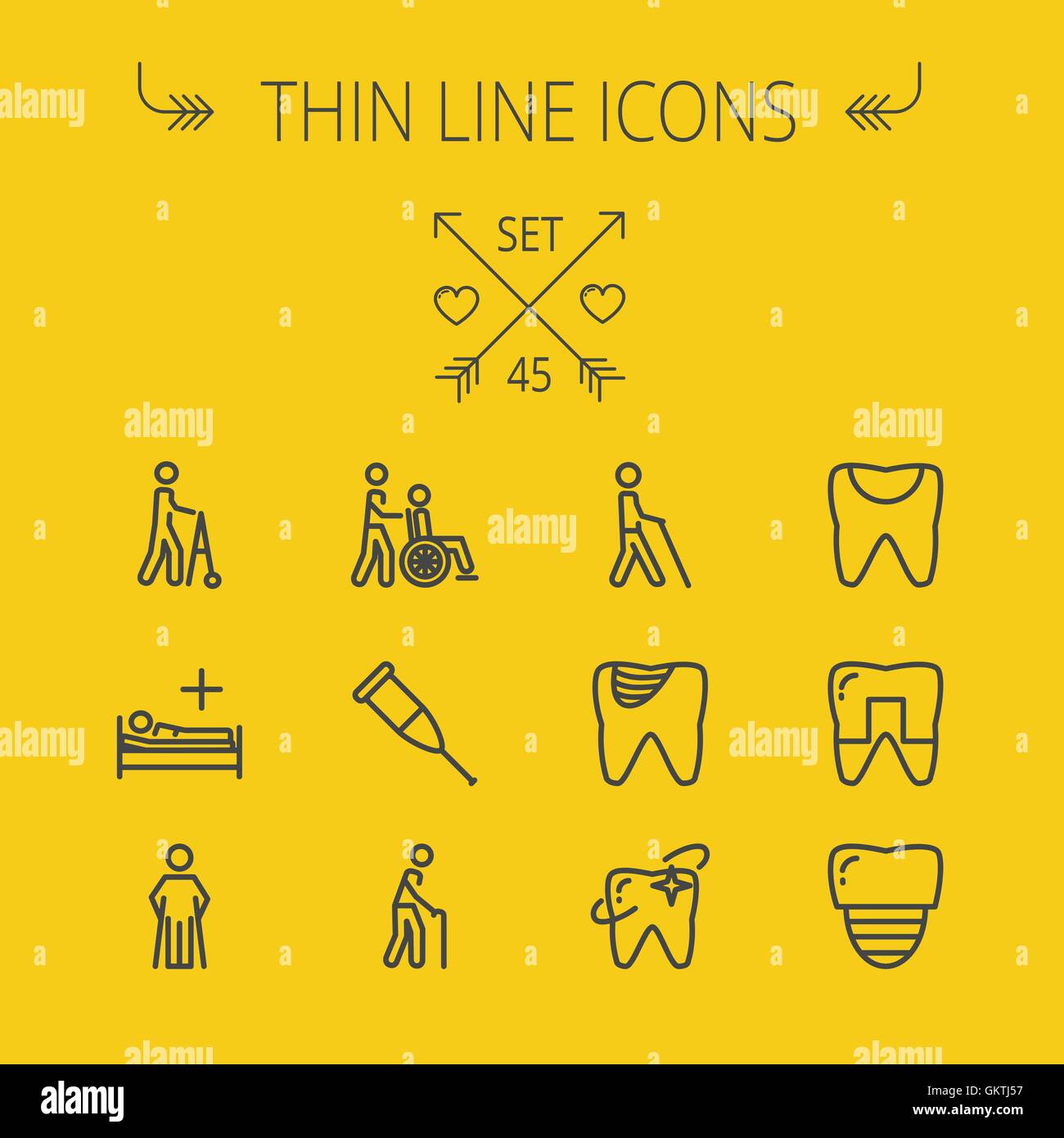 Sick people icon set Stock Vector Images - Alamy