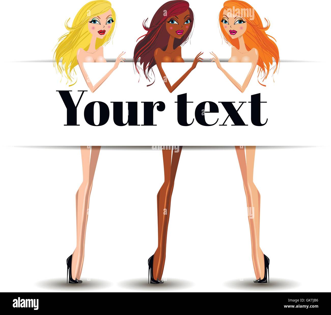 Naked Fashion Girls Stock Vector Image And Art Alamy