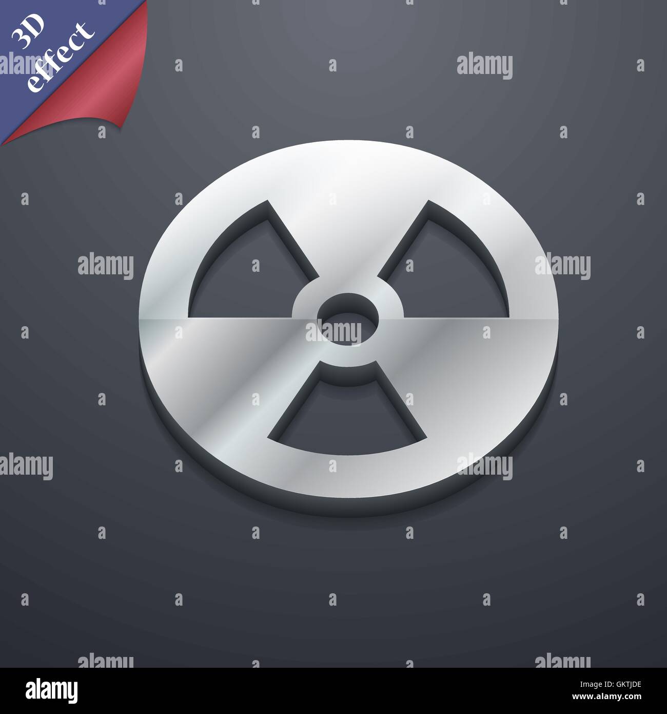 radiation icon symbol. 3D style. Trendy, modern design with space for ...