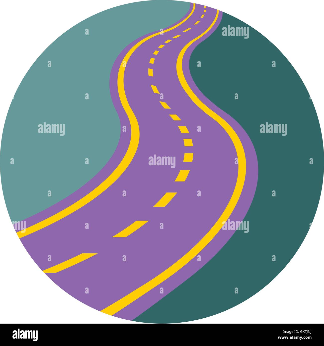 A long road clip art hi-res stock photography and images - Alamy