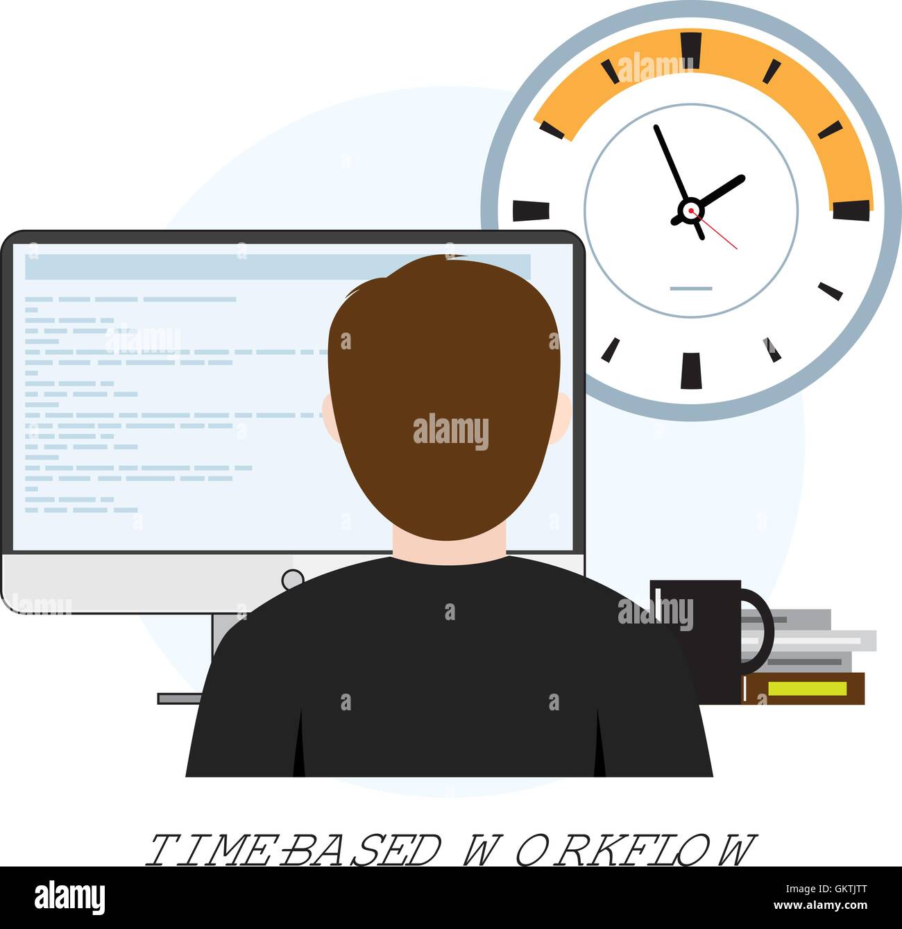 Time-Based Workflow Icon Stock Vector Image & Art - Alamy