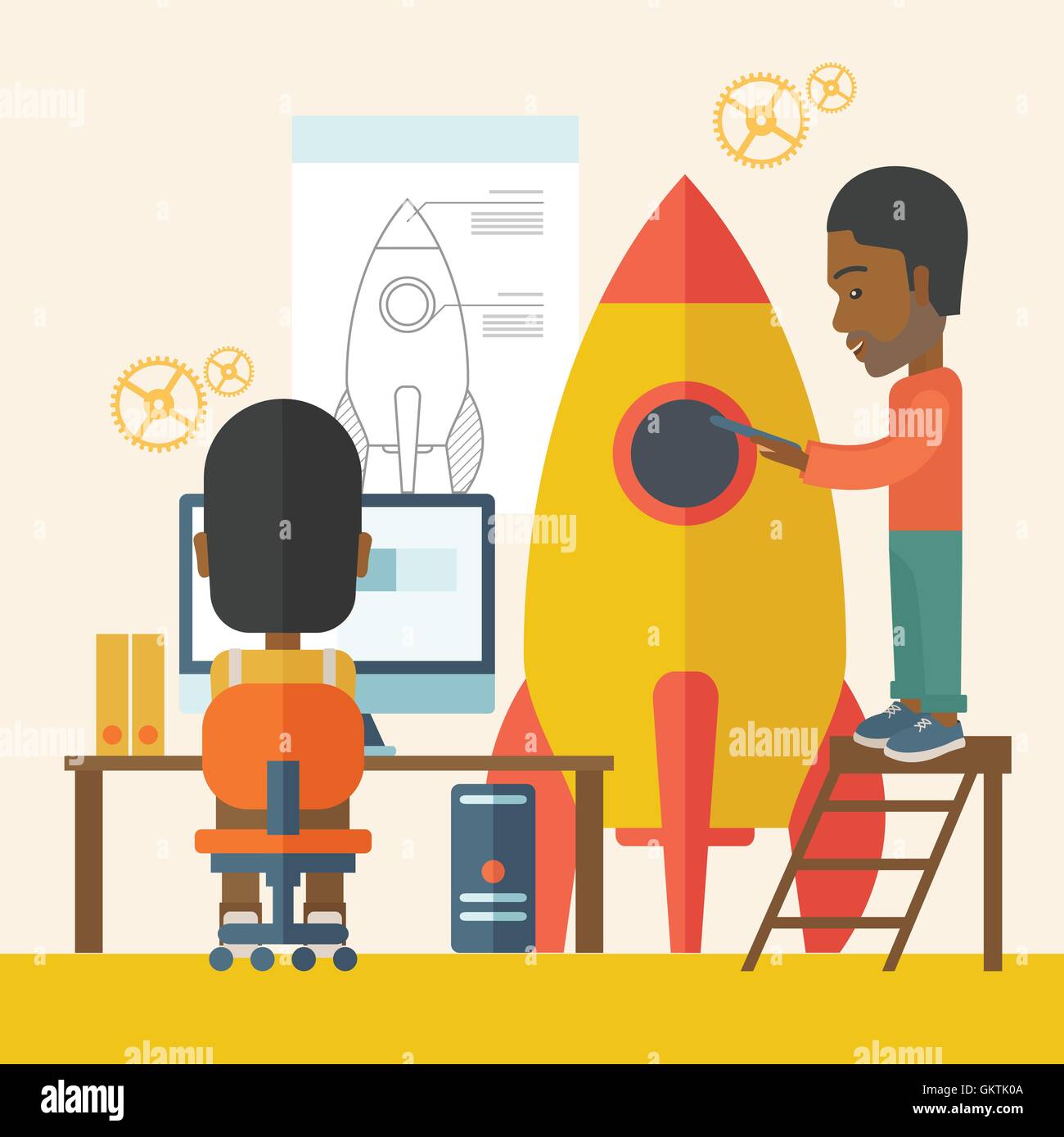 Black start Stock Vector Images - Alamy