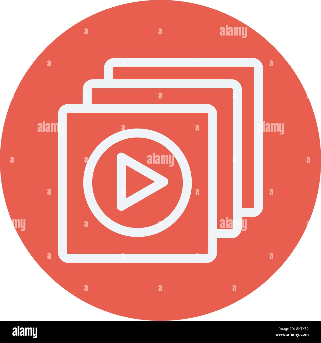 Media player thin line icon Stock Vector Image & Art - Alamy