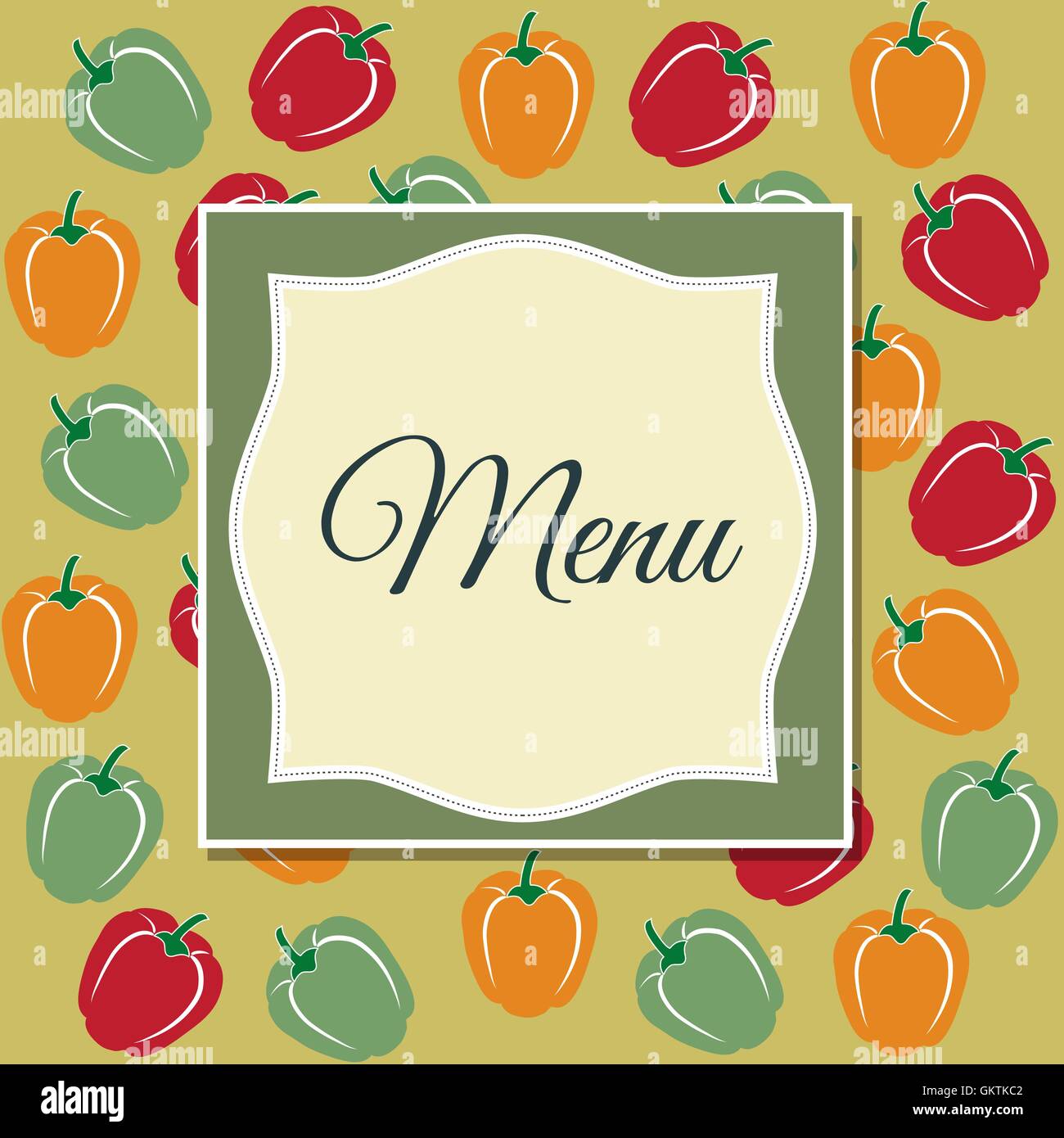Restaurant menu design with sweet peppers Stock Vector Image & Art - Alamy