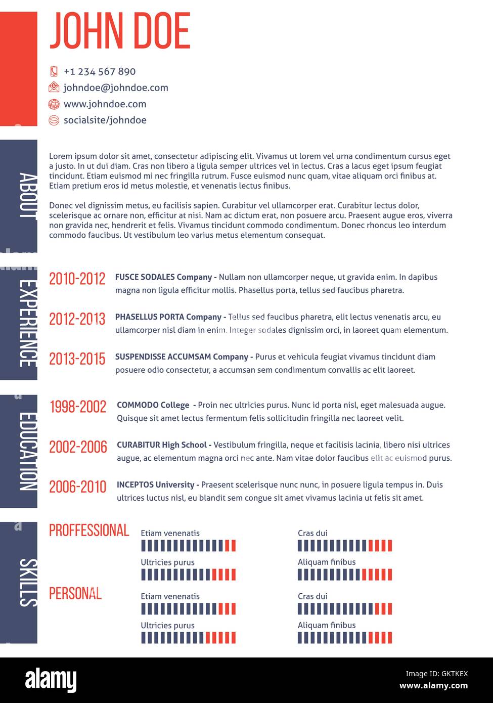 Simplistic yet modern cv resume template Stock Vector Image & Art - Alamy Simplistic yet modern cv resume template Stock Vector Image & Art - Alamy