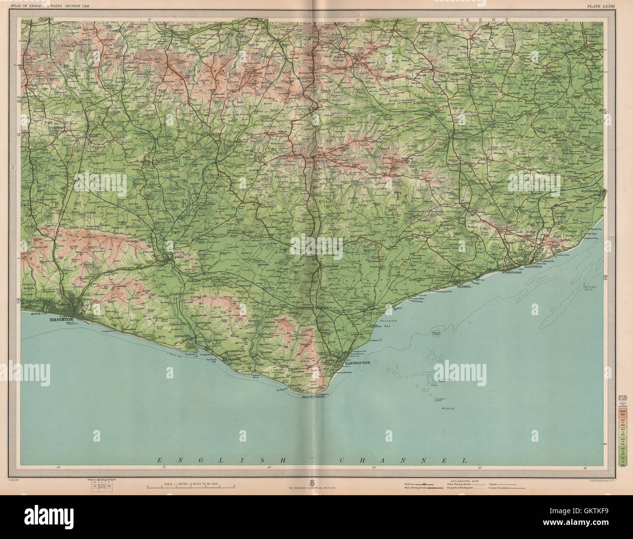 Map of ashdown forest hi-res stock photography and images - Alamy