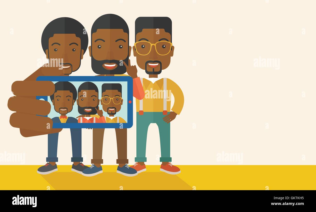 Three men posing Stock Vector Images - Alamy