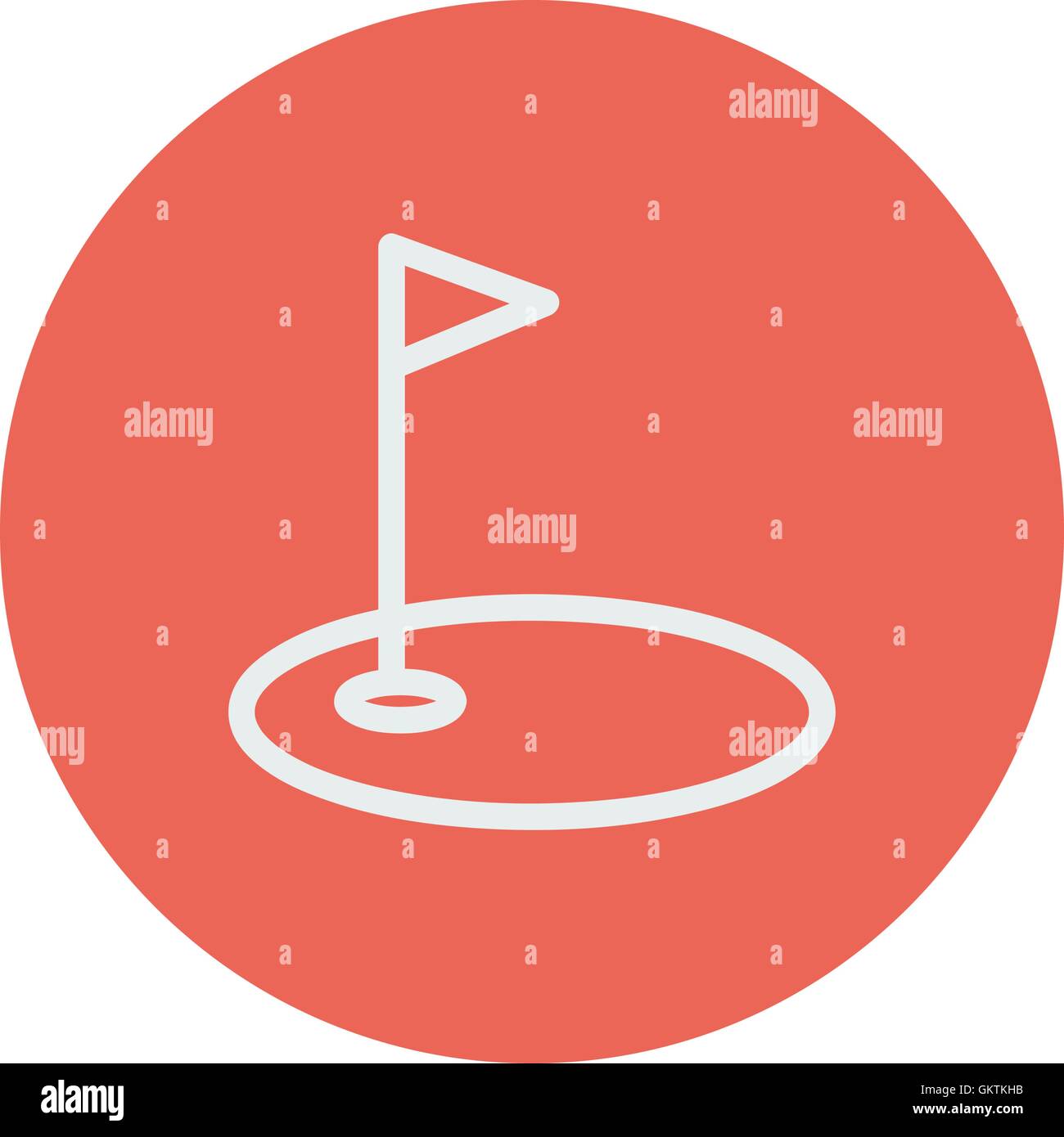 Golf course flag in hole Stock Vector Images - Alamy