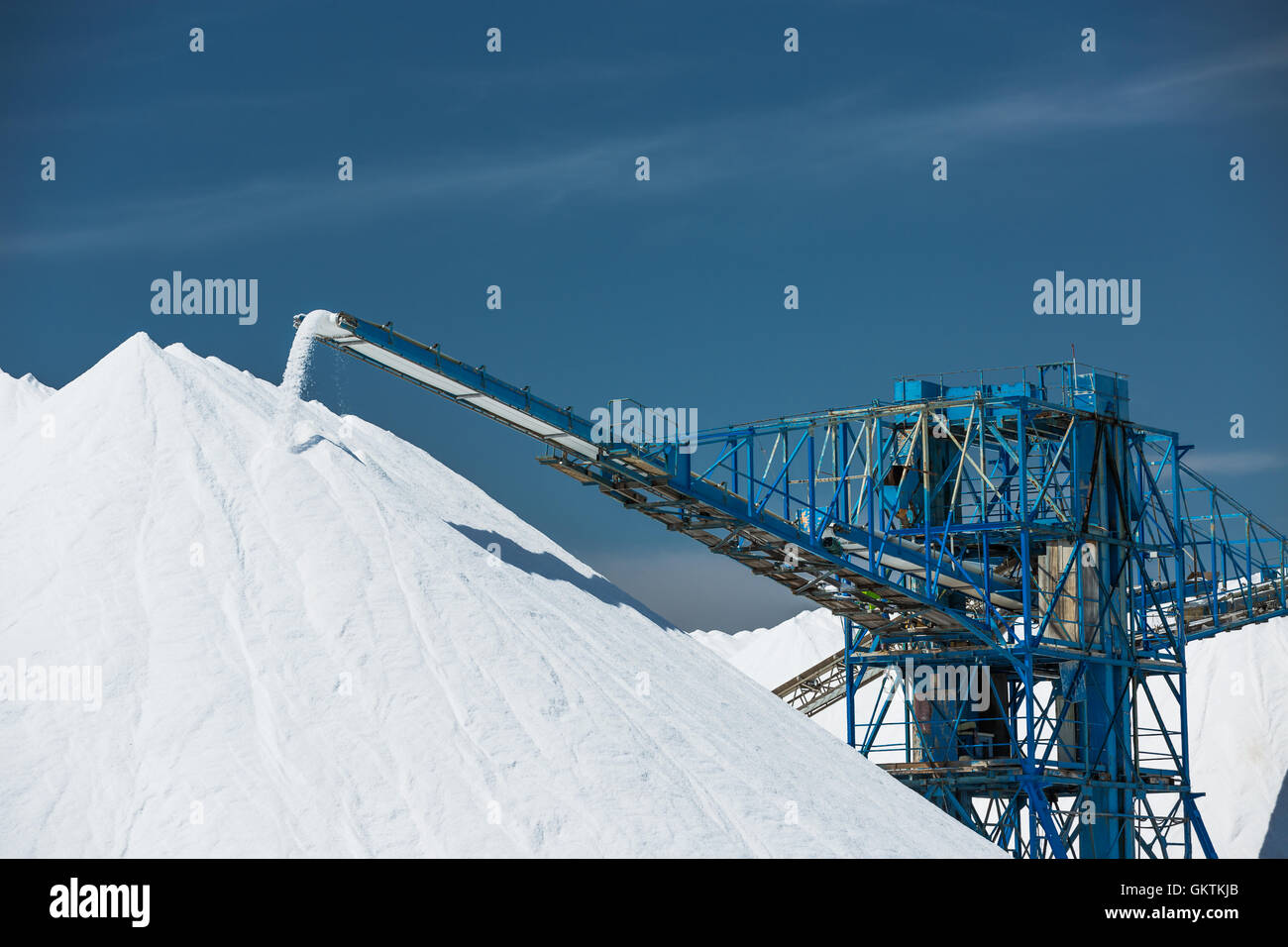 Sea salt production and storage Stock Photo - Alamy