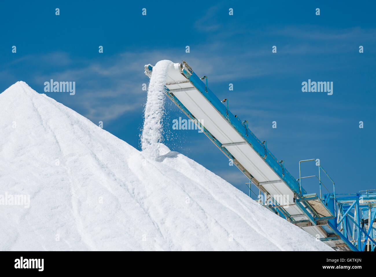 Sea salt production and storage Stock Photo - Alamy