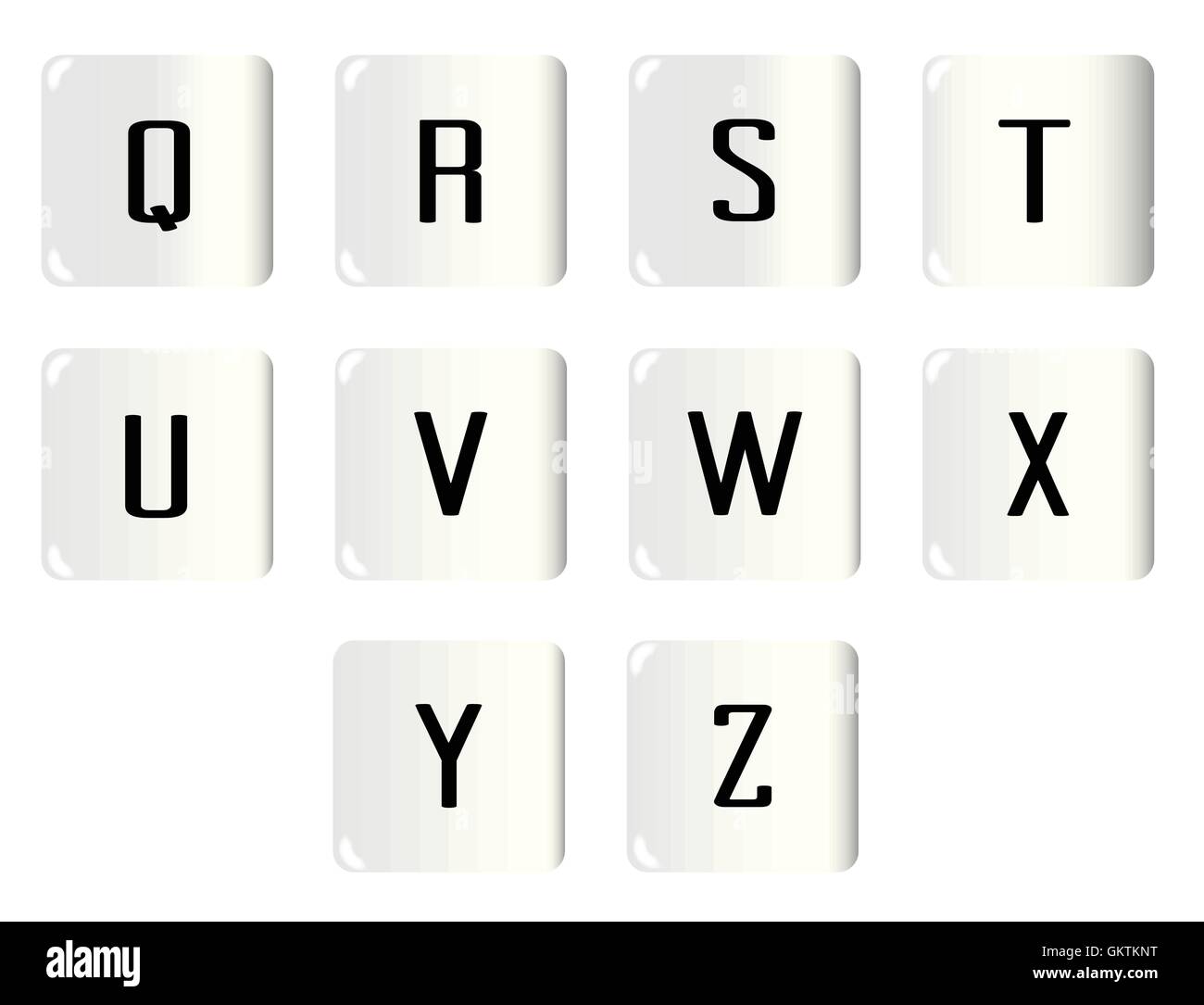 Dice Alphabet Q to Z Stock Vector Image & Art - Alamy