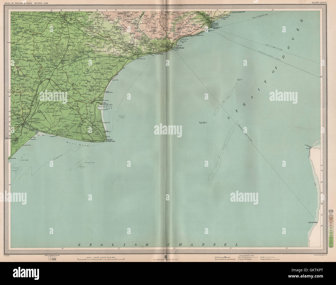 Folkestone map hi-res stock photography and images - Alamy