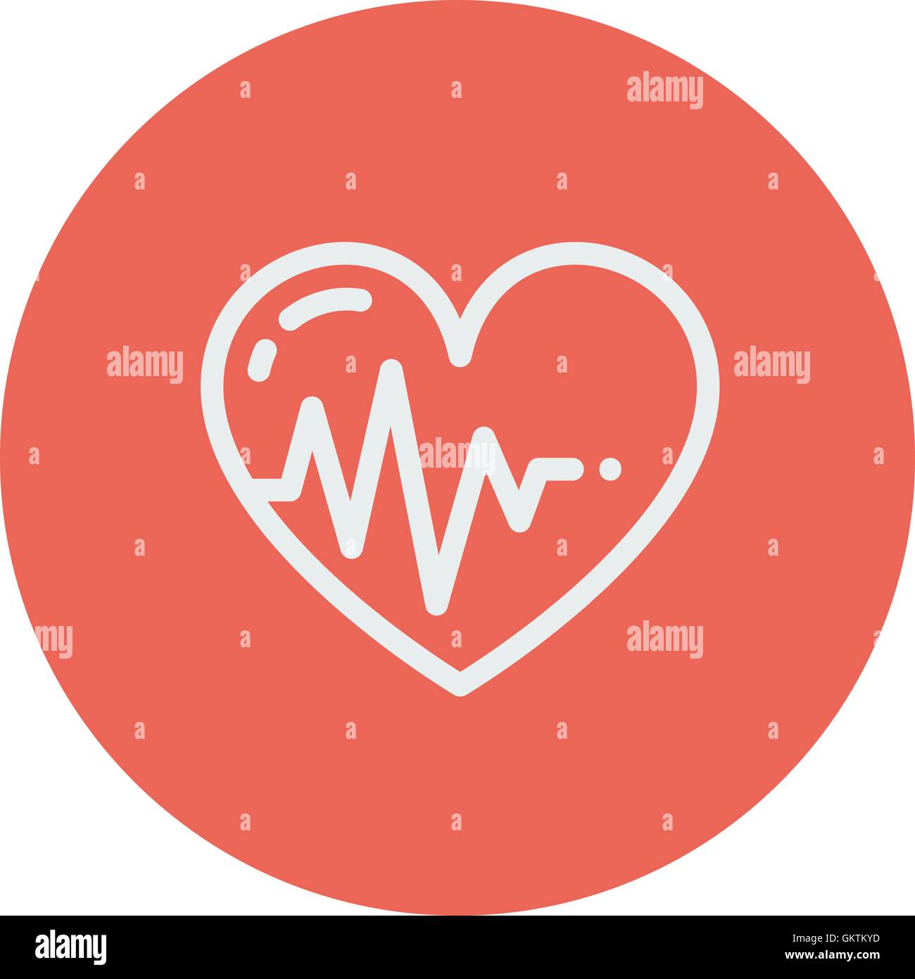 Ecg heart outline Stock Vector Images - Alamy