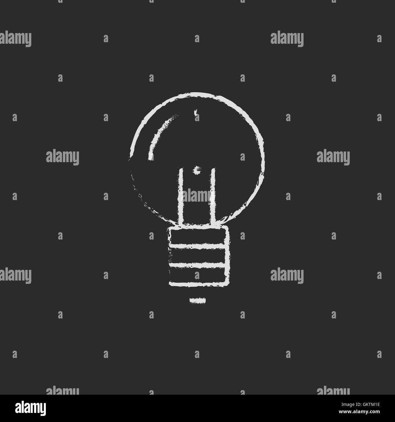Hand drawing chalk bulb Stock Vector Images - Alamy