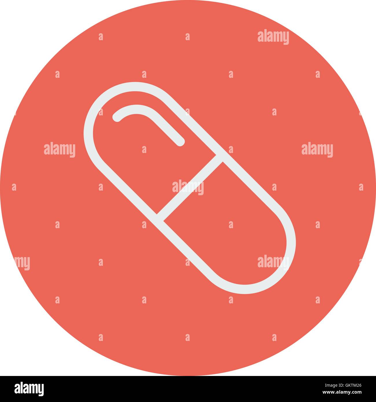 Capsule pill thin line icon Stock Vector Image & Art - Alamy