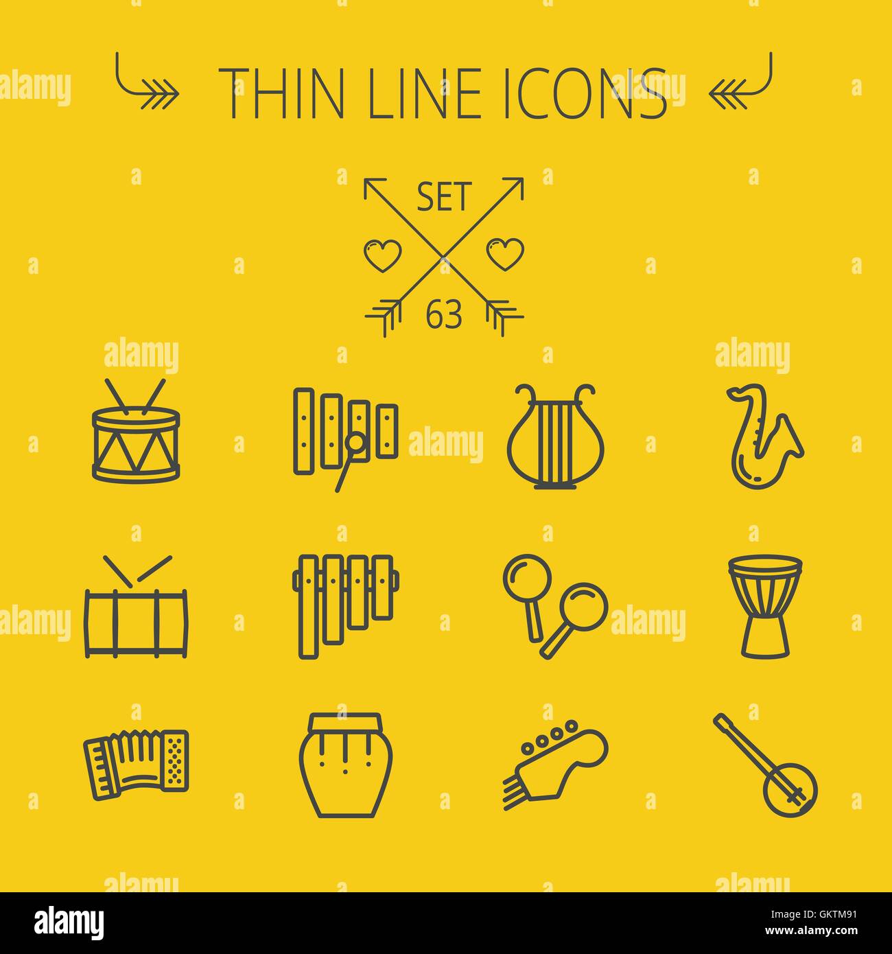 Music and entertainment thin line icon set Stock Vector Image & Art - Alamy