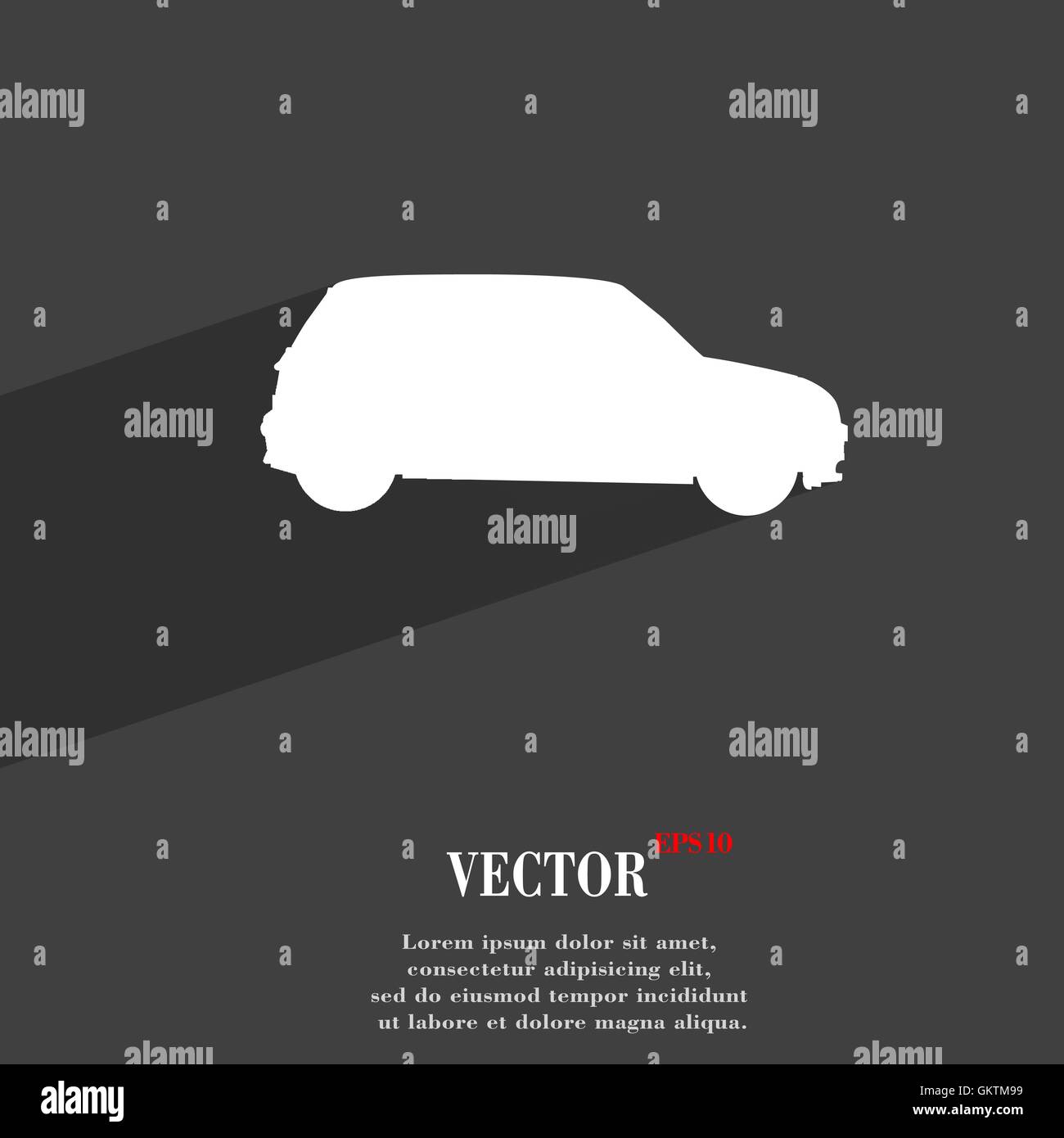Jeep icon symbol Flat modern web design with long shadow and space for ...