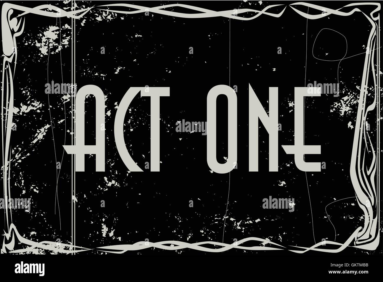 Silent Movie Frame Act One Stock Vector Image & Art - Alamy