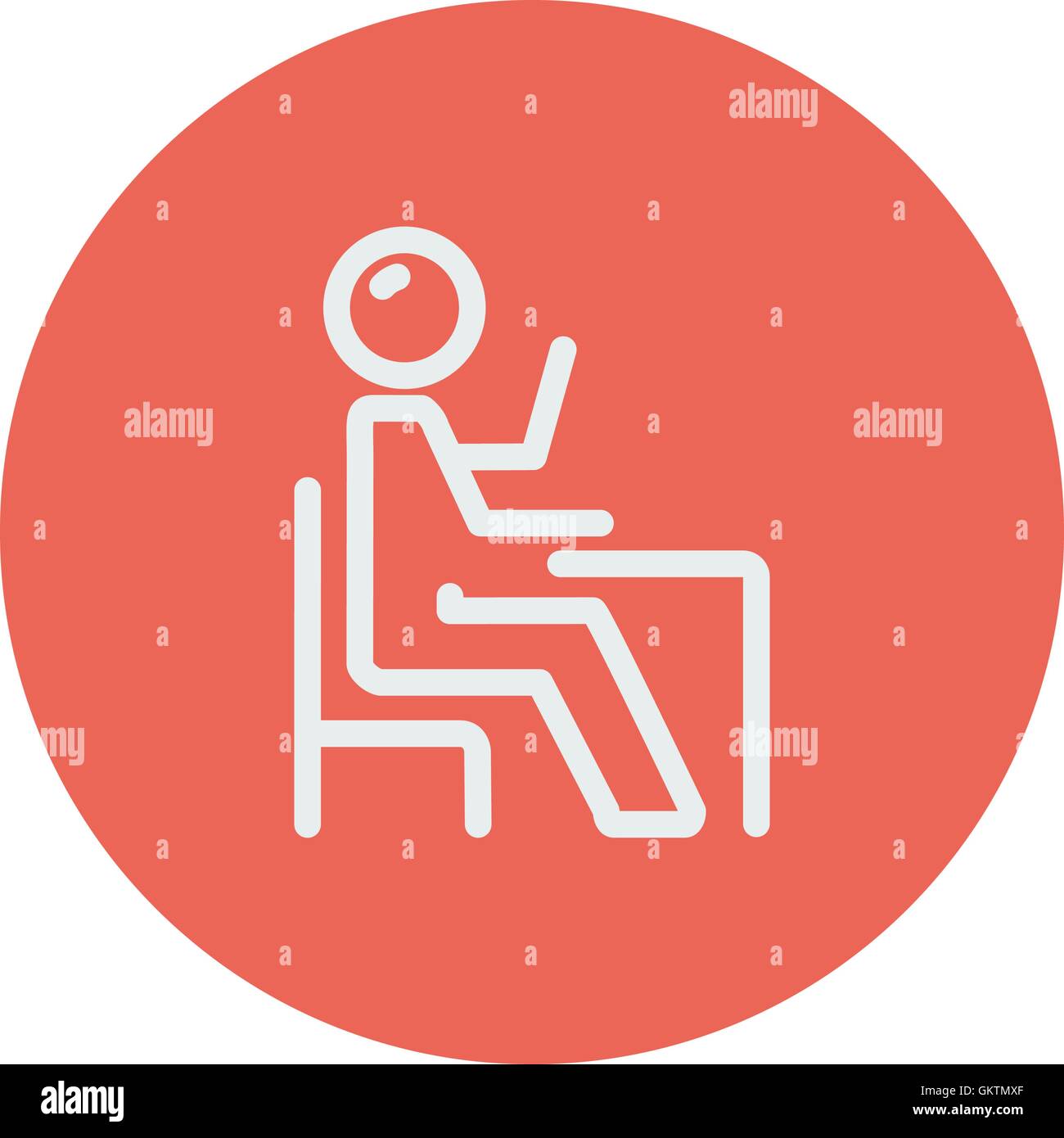 Elbows on the desk Stock Vector Images - Alamy