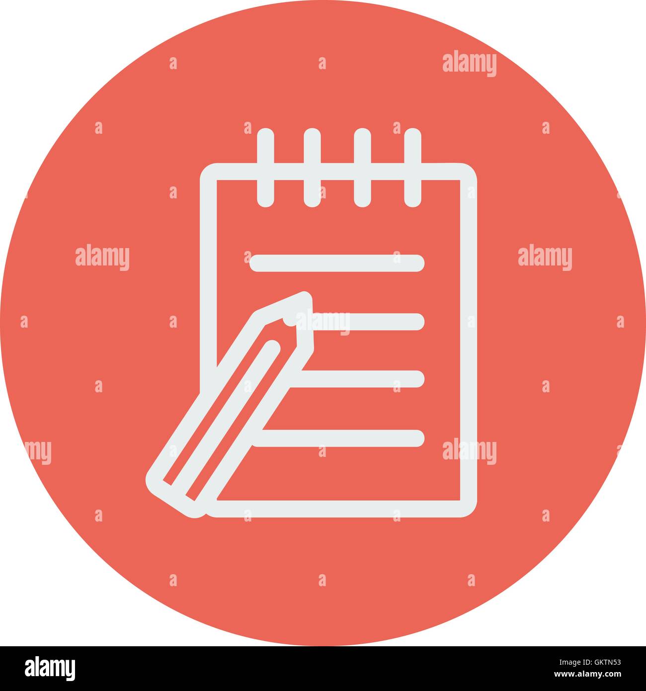 Blank writing pad in Stock Vector Images - Alamy