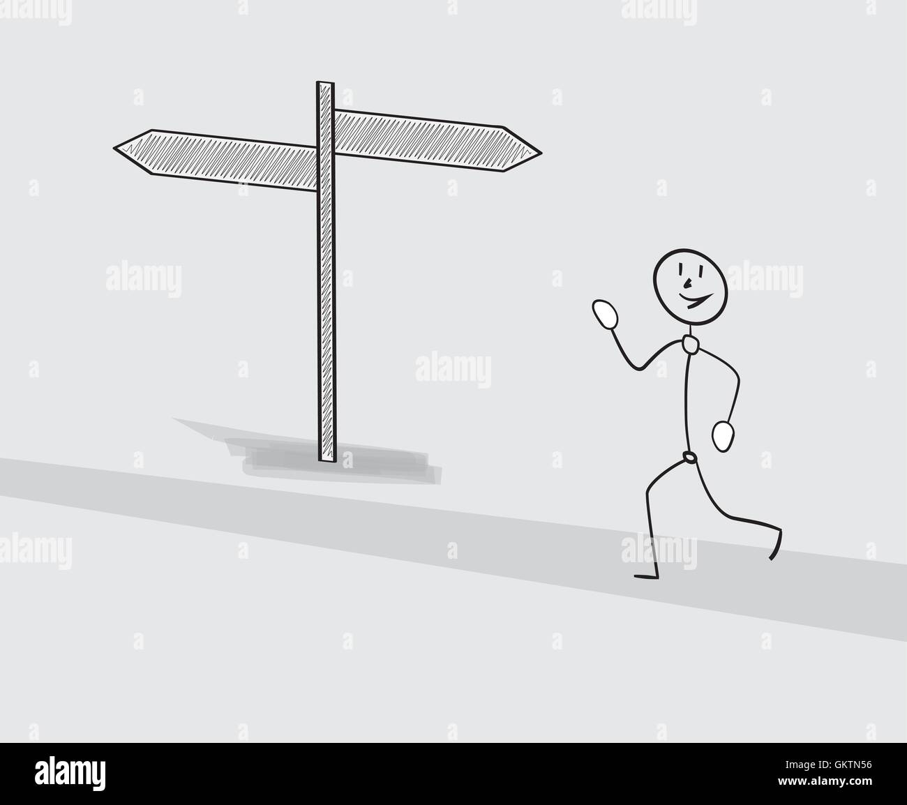 Street sign way career Stock Vector Images - Alamy