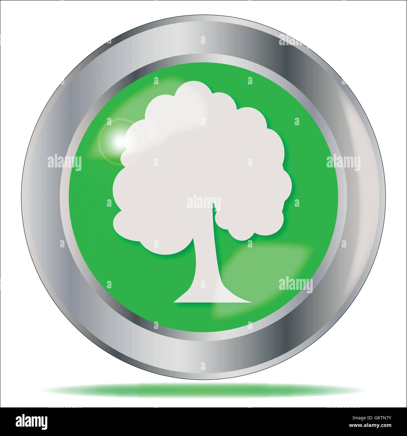 Oak Tree Button Stock Vector Image & Art - Alamy