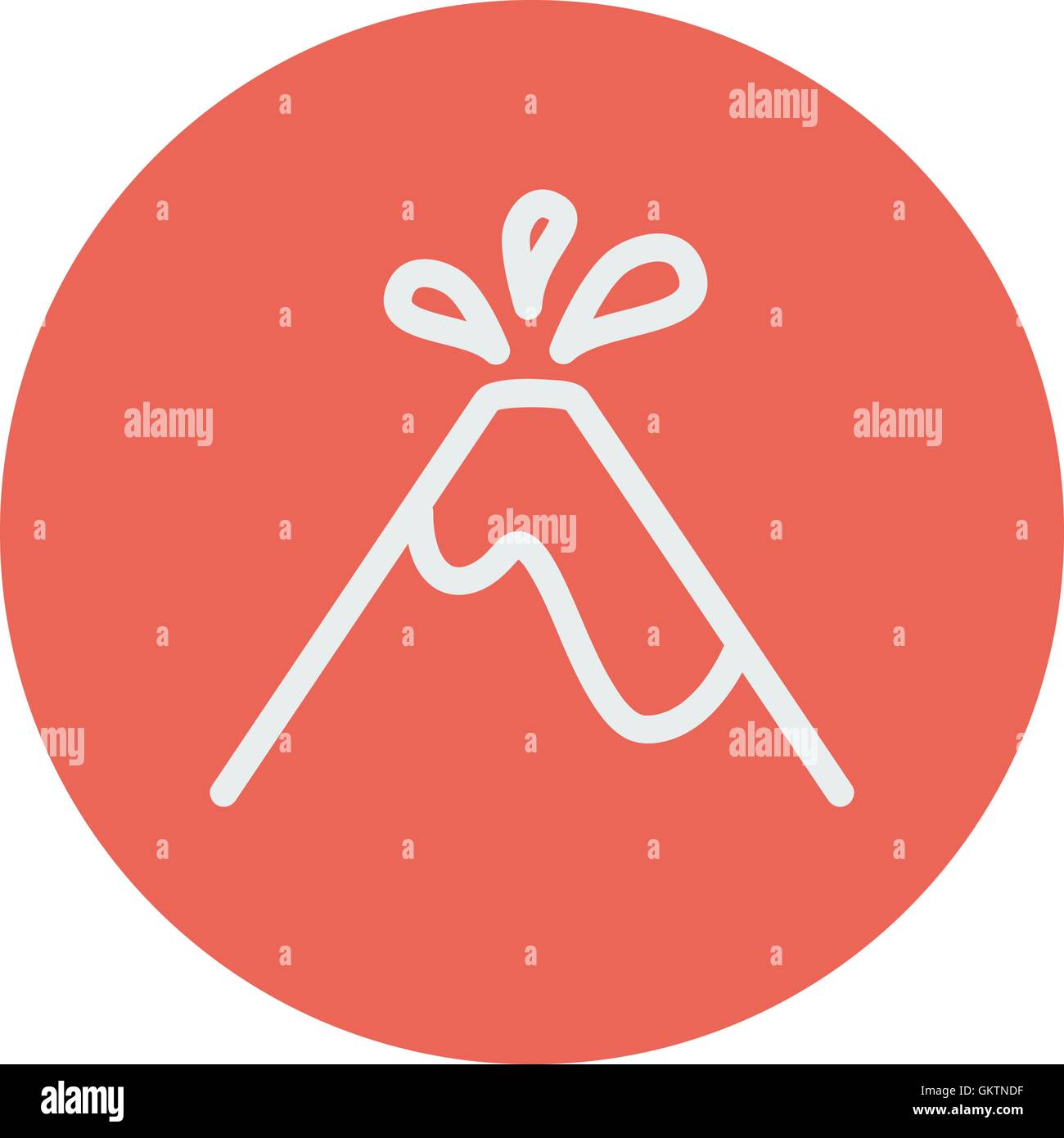 Volcano explosion icon outline Stock Vector Images - Alamy