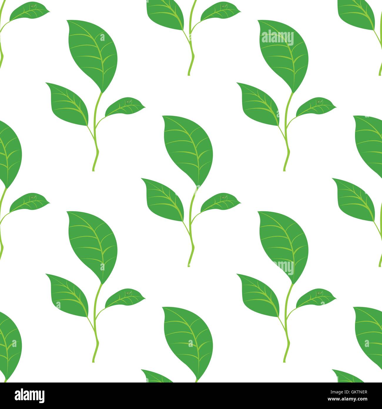 Green leaves seamless pattern on a background. Vector illustration Eps 10 Stock Vector Image ...