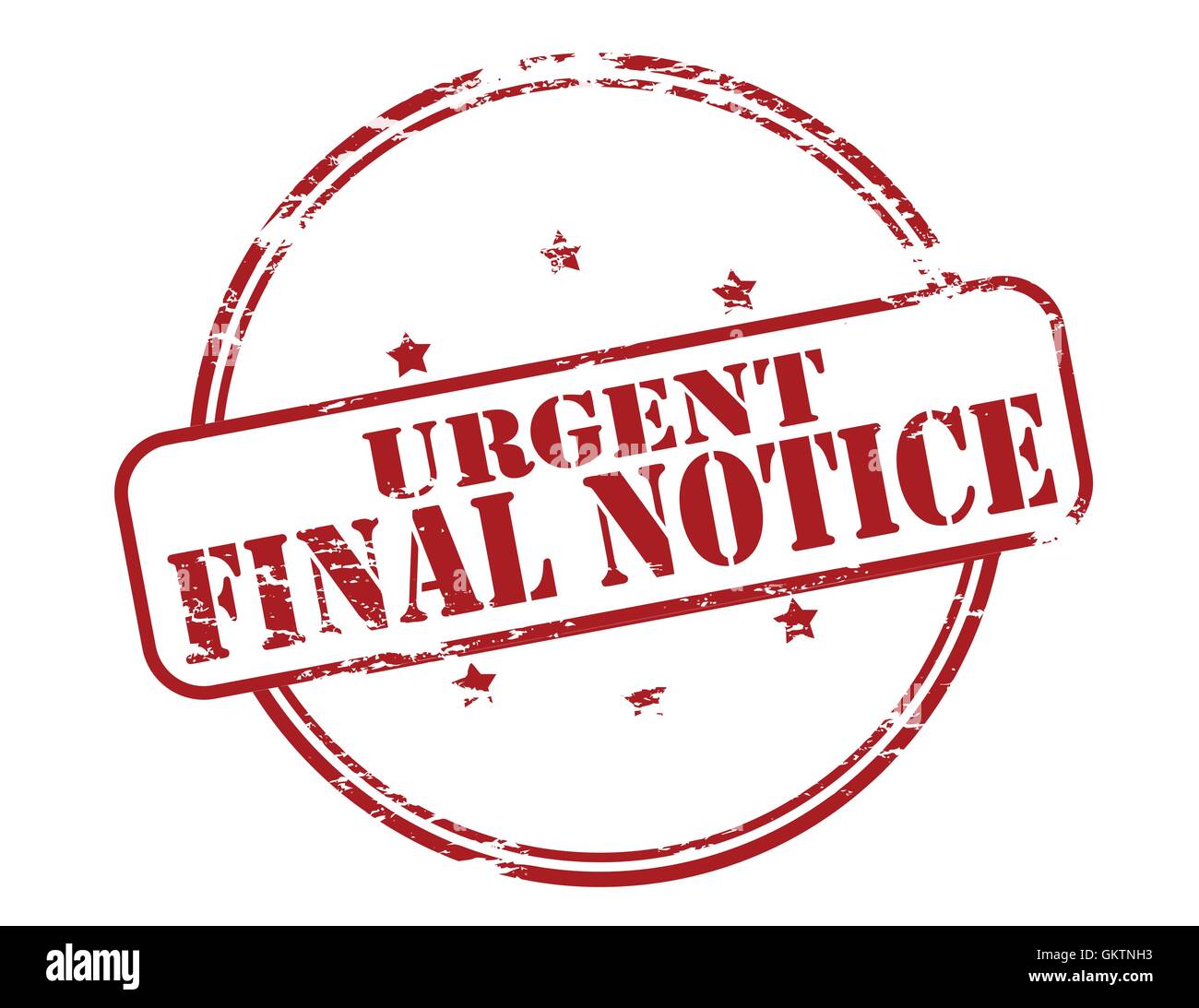 Urgent final notice Stock Vector Image & Art - Alamy